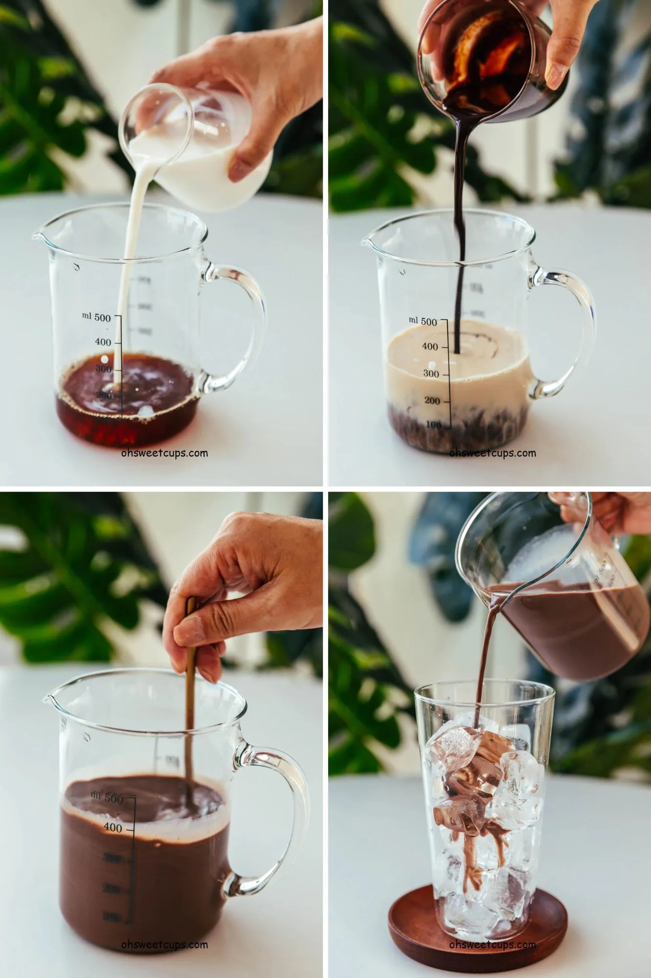 Iced Cocoa Milk Tea - Make with Cocoa Powder - Oh Sweet Cups