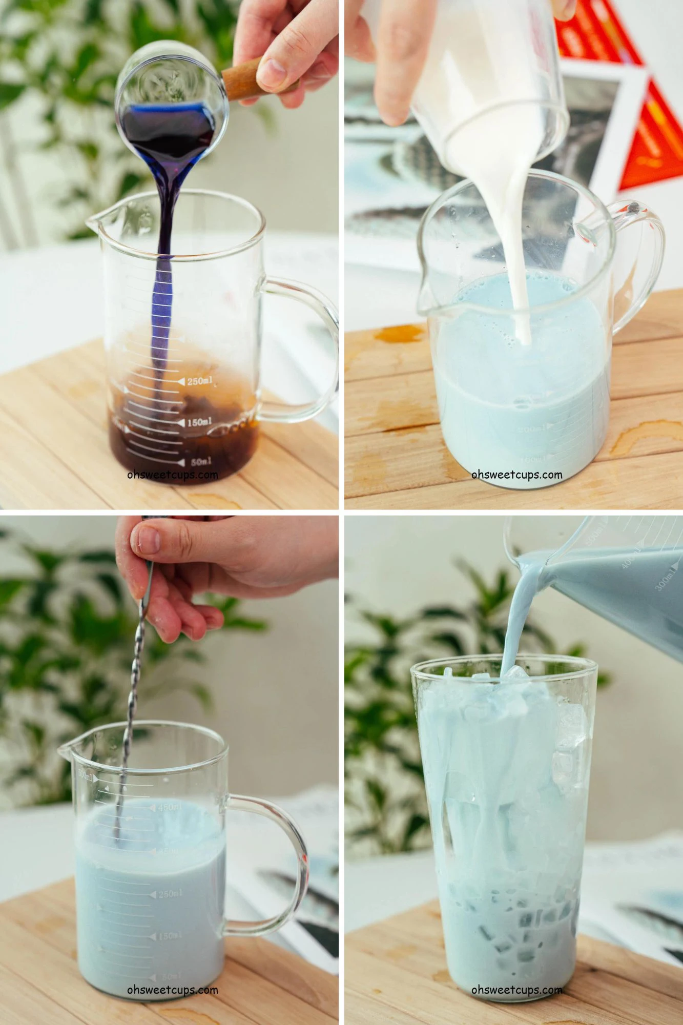 Blue Milk Tea - Butterfly Pea Milk Tea - Oh Sweet Cups